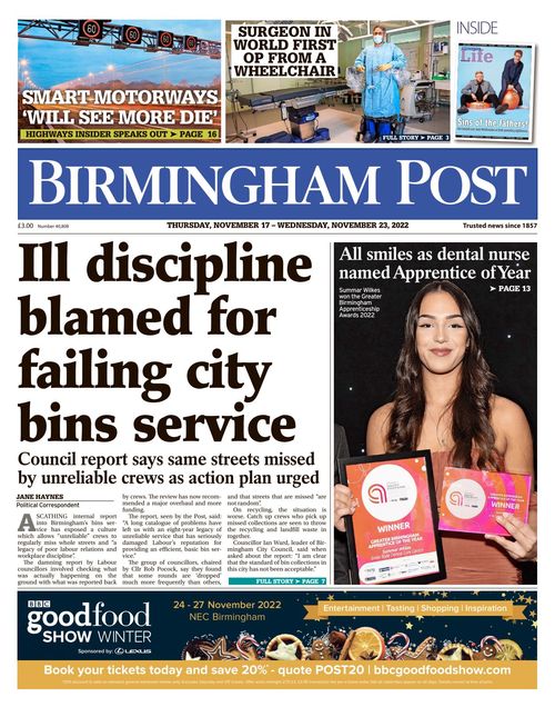 The Birmingham Post is a weekly printed newspaper based in Birmingham ...