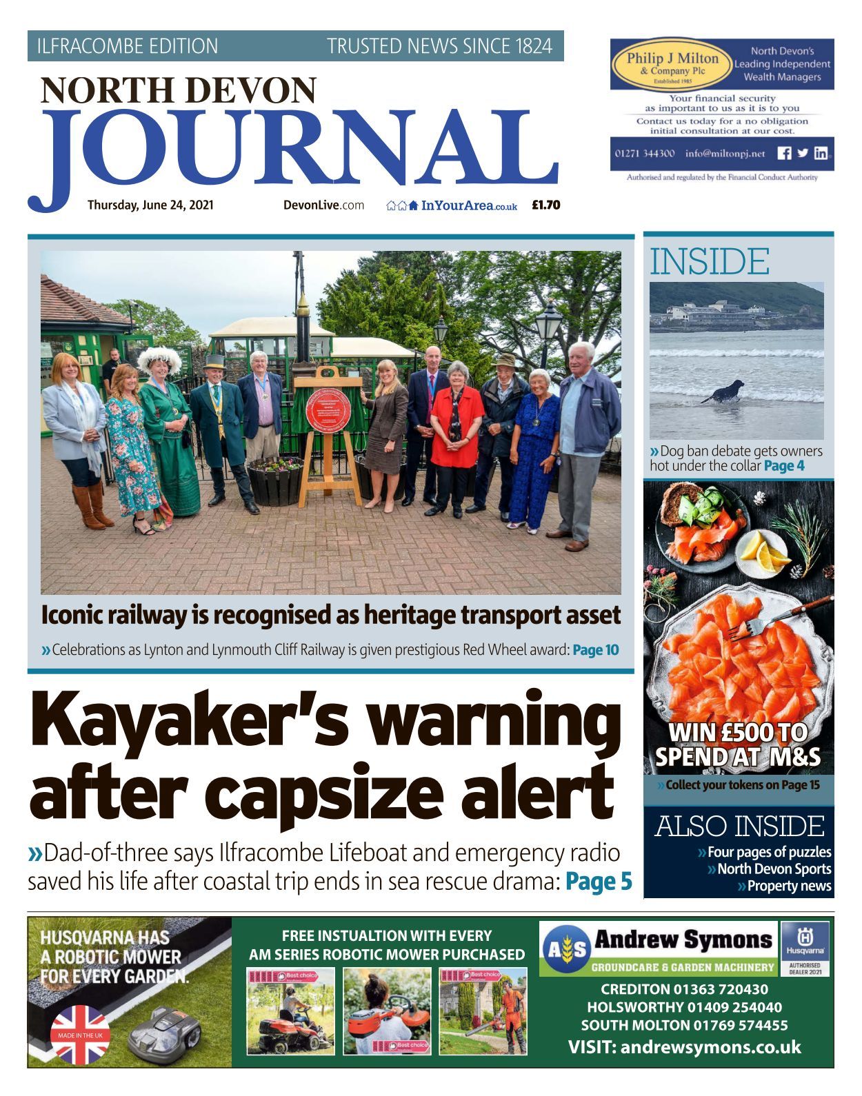 North Devon Journal Ilfracombe - 2021-06-24
