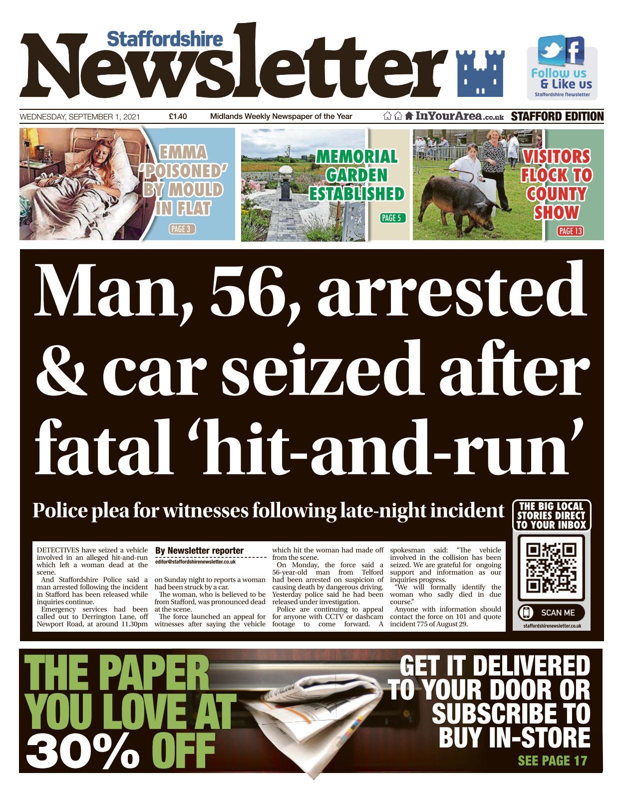 Staffordshire Newsletter - 2021-09-01