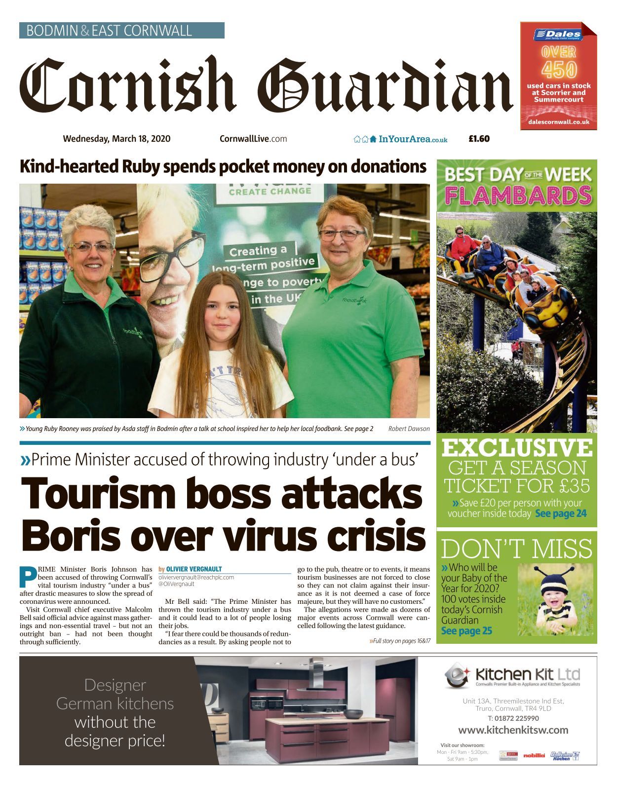 Cornish Guardian Bodmin - 2020-03-18