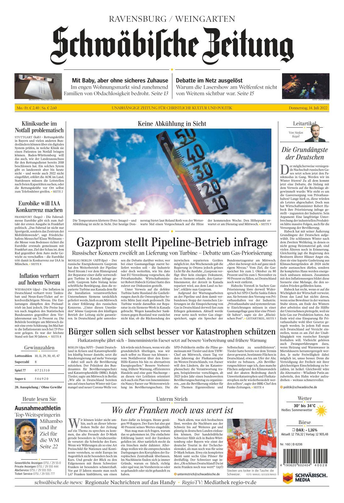 Schwäbische Zeitung (Ravensburg) - 2022-07-14