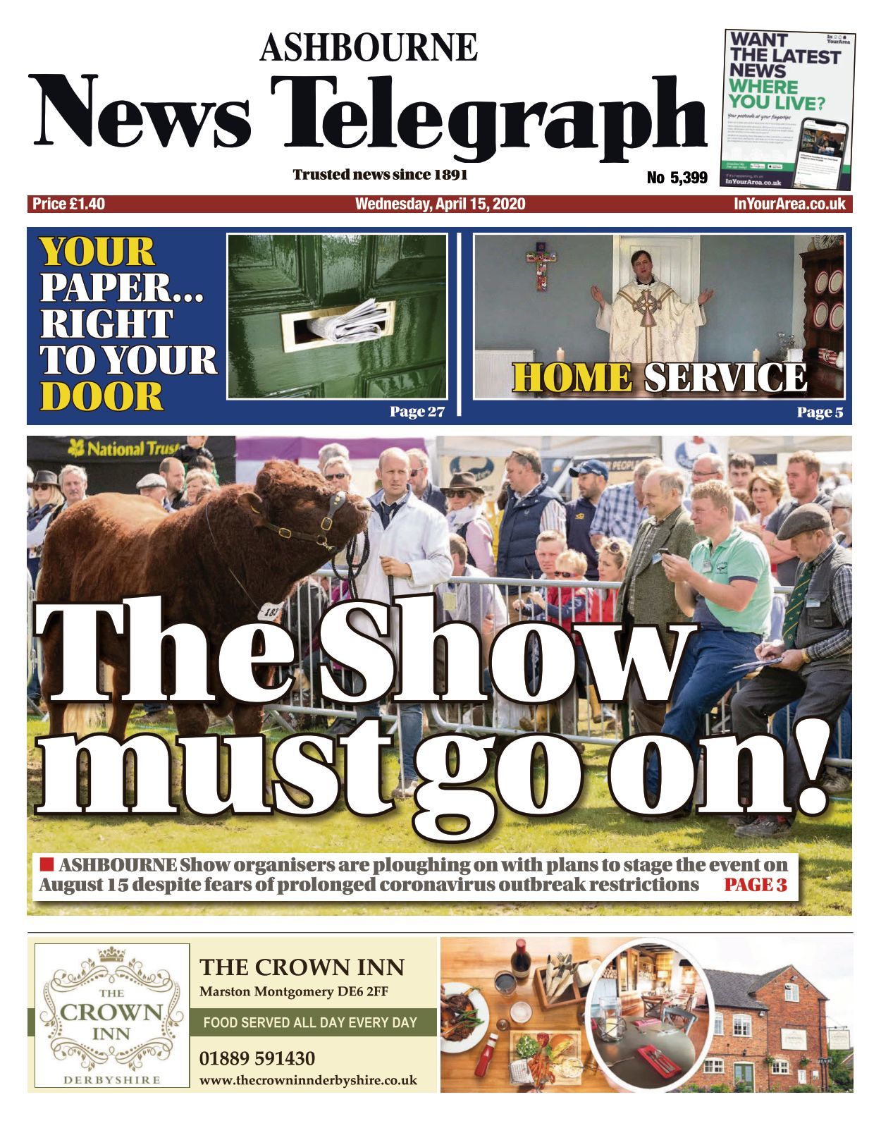 Ashbourne News Telegraph - 2020-04-15