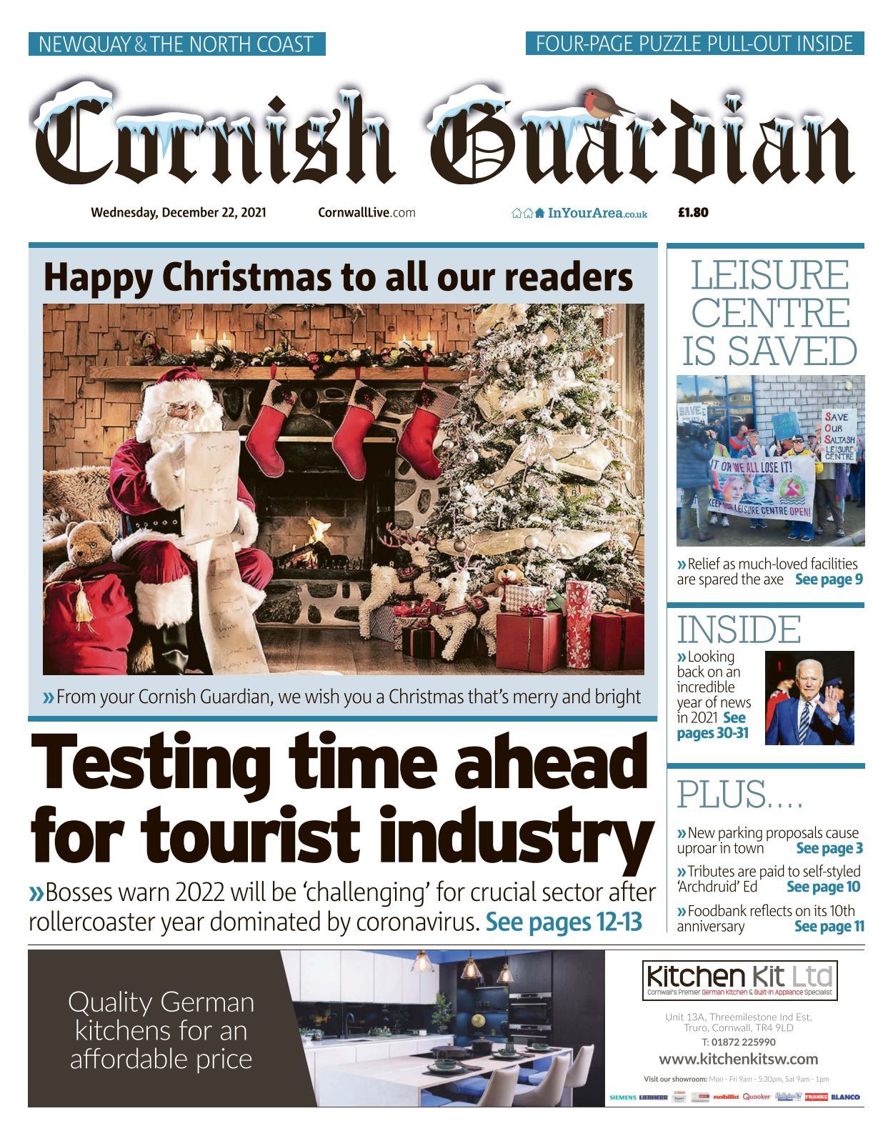 Cornish Guardian Newquay - 2021-12-22