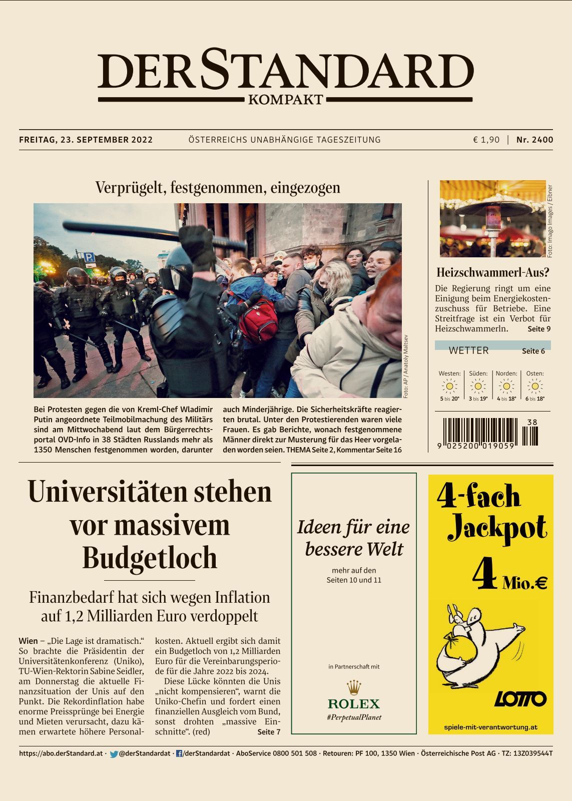 DER STANDARD Kompakt - 2022-09-23