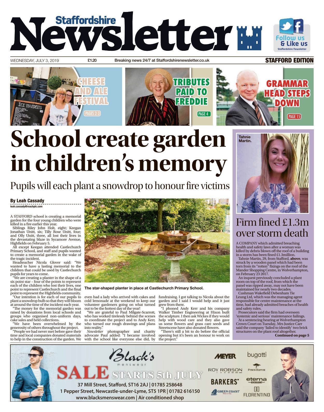 Staffordshire Newsletter - 2019-07-03