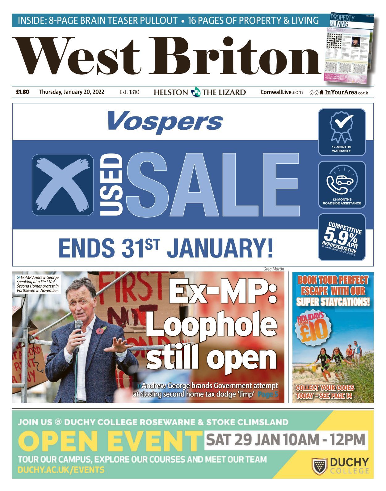 West Briton Helston - 2022-01-20