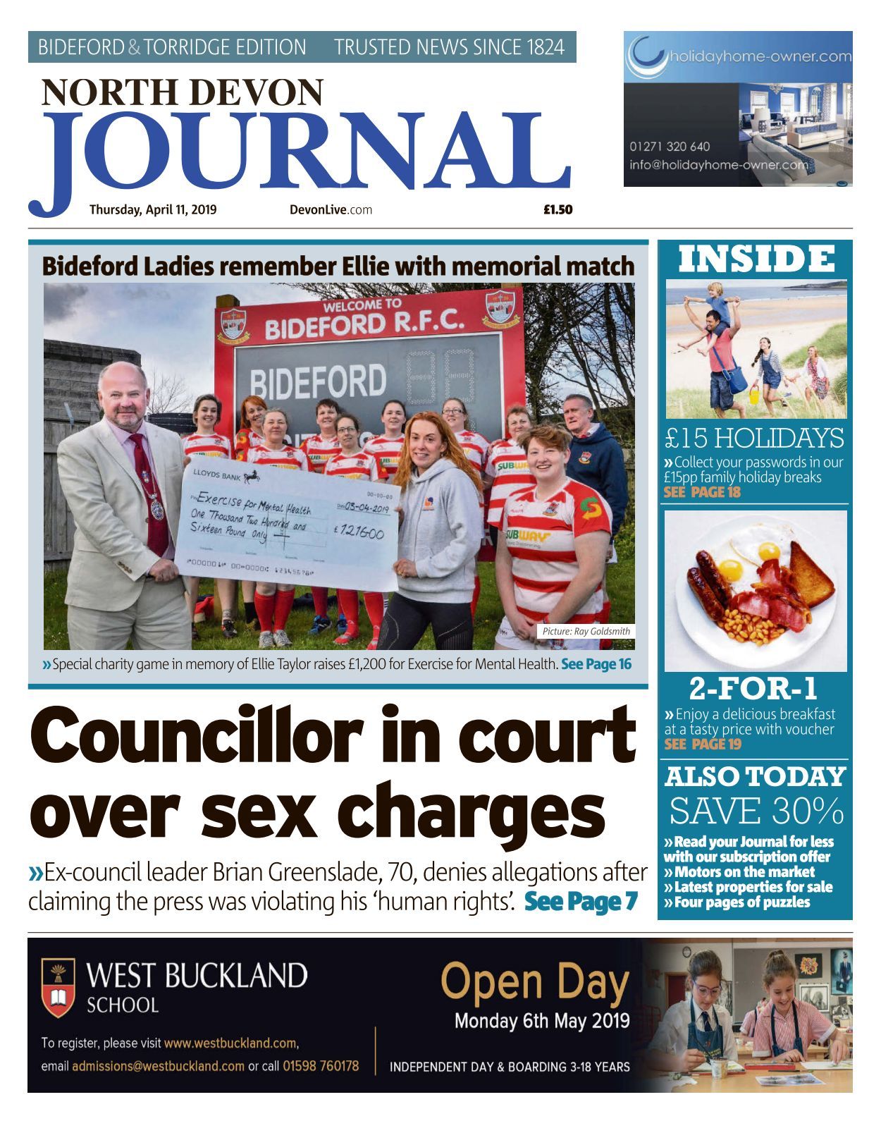 North Devon Journal Bideford - 2019-04-11