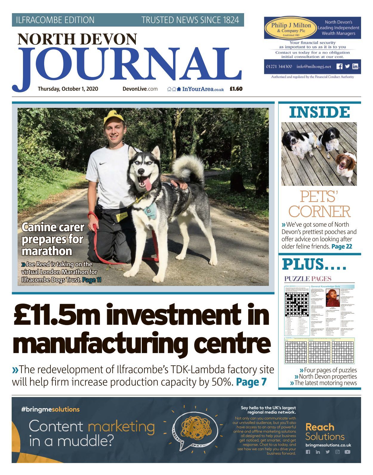 North Devon Journal Ilfracombe - 2020-10-01