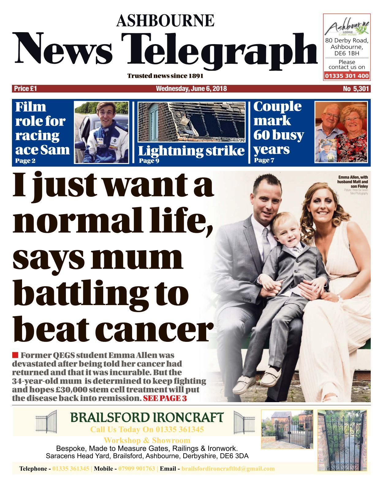 Ashbourne News Telegraph - 2018-06-06