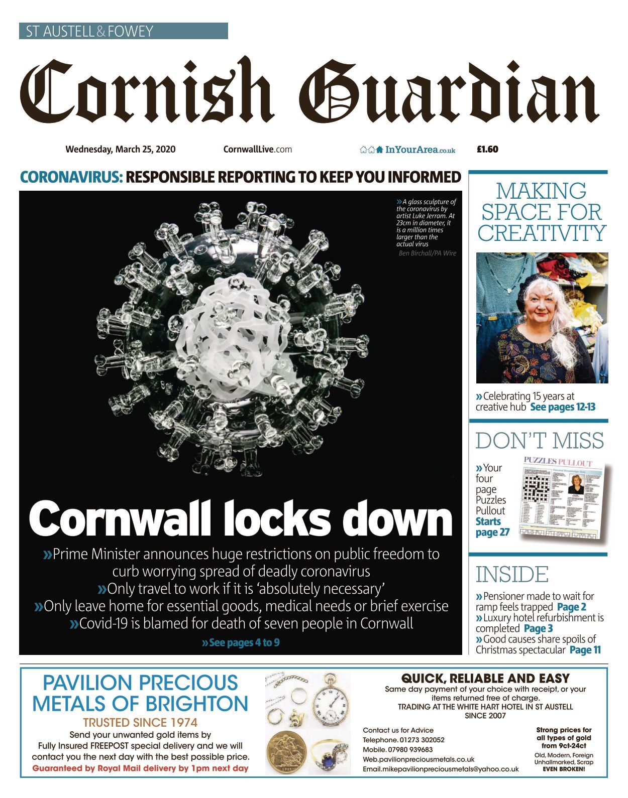 Cornish Guardian St Austell - 2020-03-25
