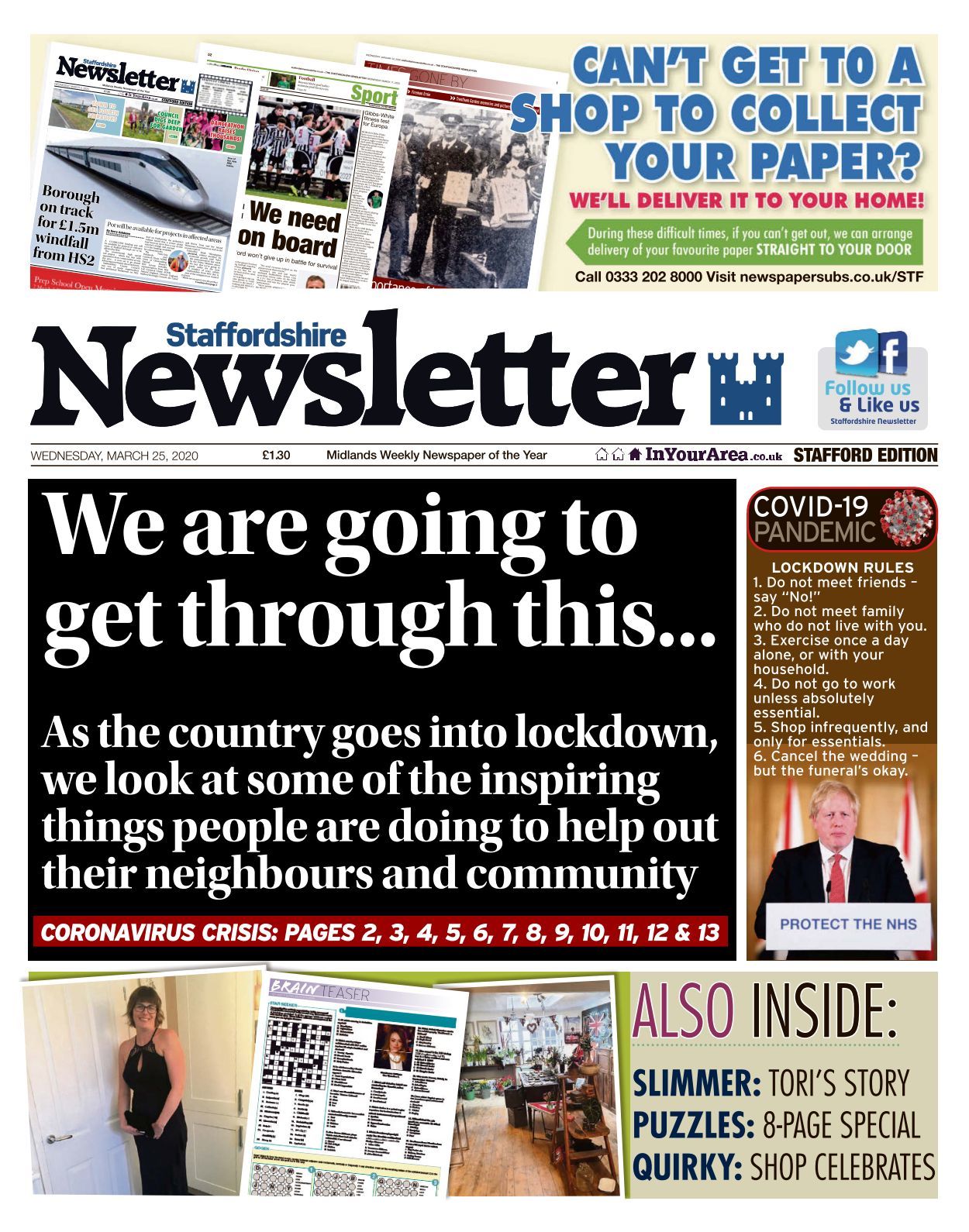 Staffordshire Newsletter - 2020-03-25