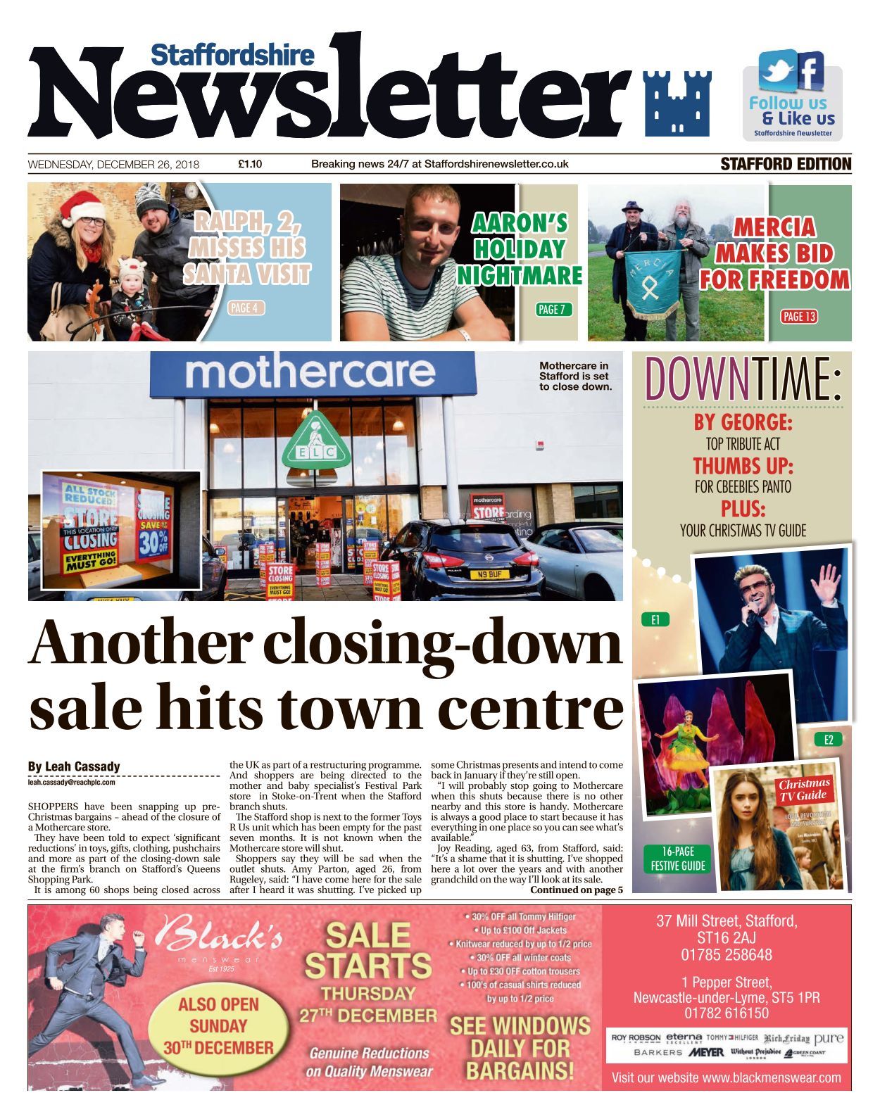 Staffordshire Newsletter - 2018-12-26