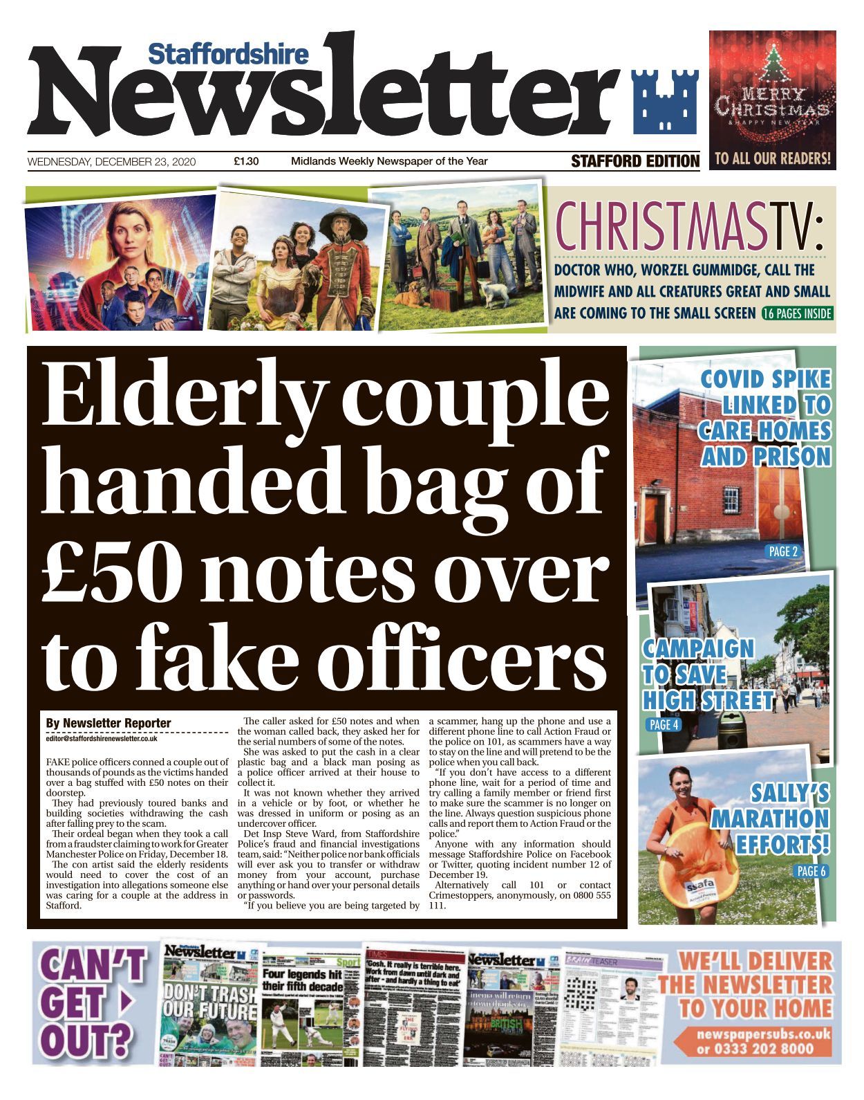 Staffordshire Newsletter - 2020-12-23