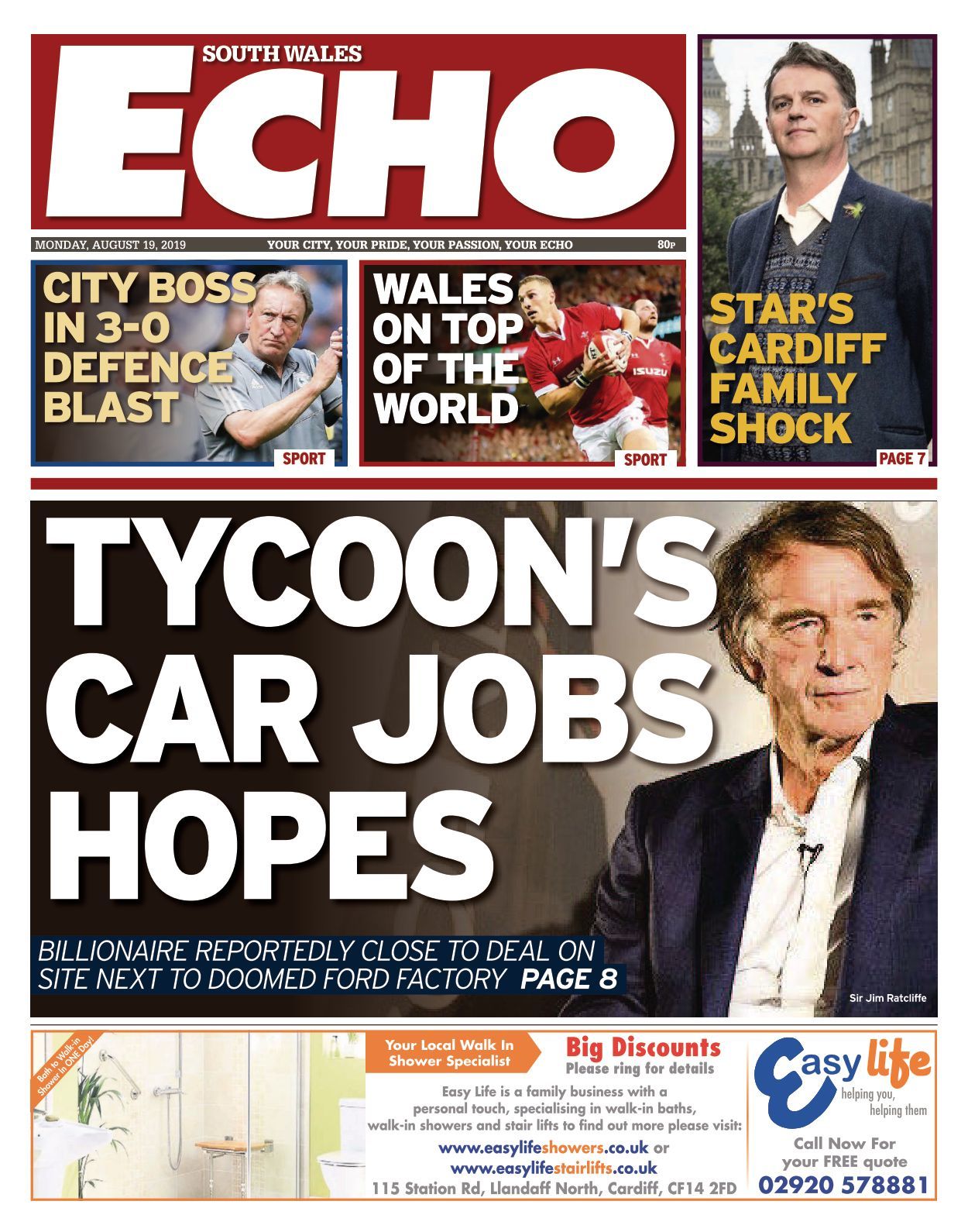South Wales Echo - 2019-08-19