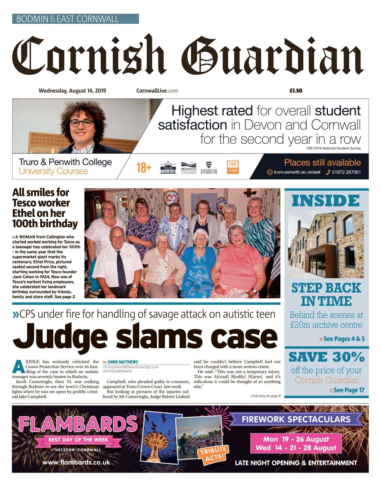Cornish Guardian Bodmin - 2019-08-14
