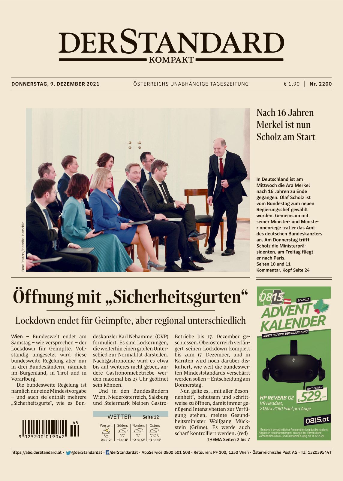DER STANDARD Kompakt - 2021-12-09