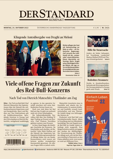 DER STANDARD Kompakt - 2022-10-24