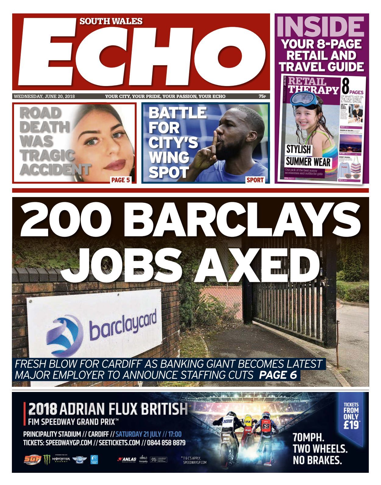 South Wales Echo - 2018-06-20