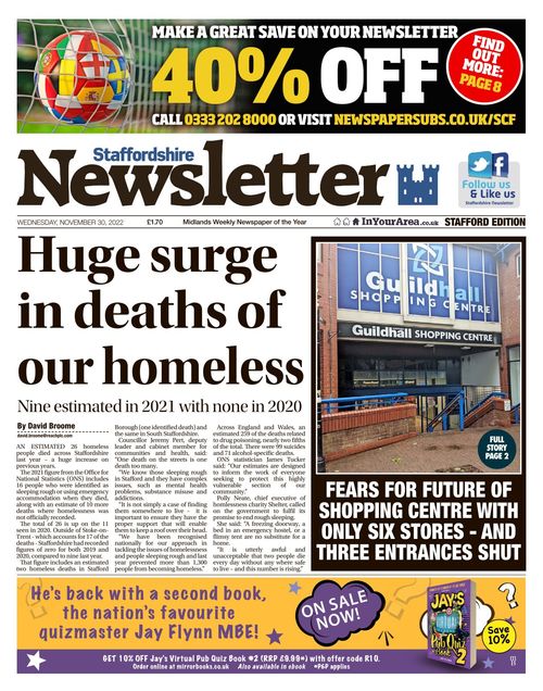 All the latest news from Staffordshire. Published every Wednesday.