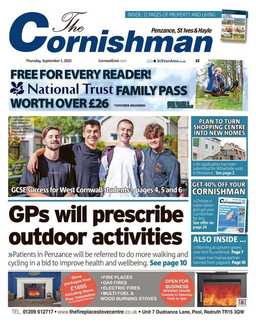 The Cornishman serves the communities of West Cornwall.