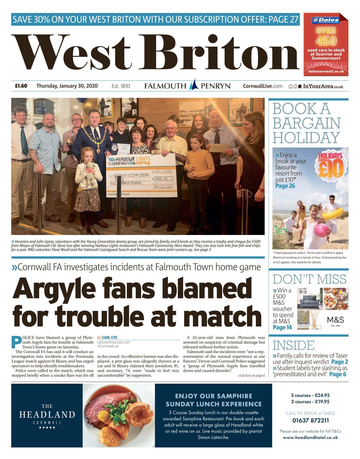 West Briton Falmouth - 2020-01-30