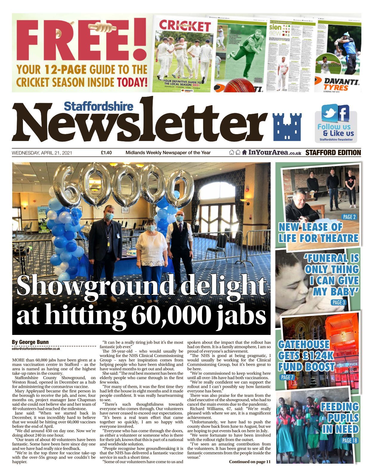 Staffordshire Newsletter - 2021-04-21