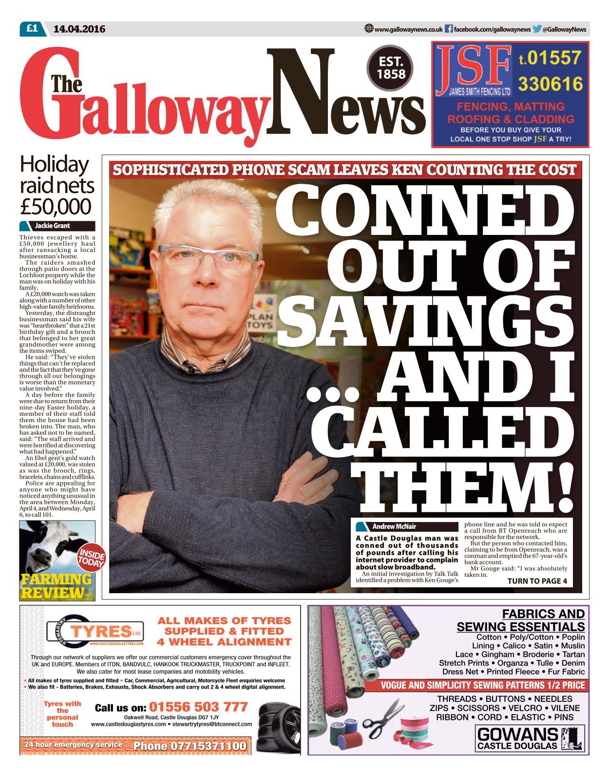 The Galloway News - 2016-04-14
