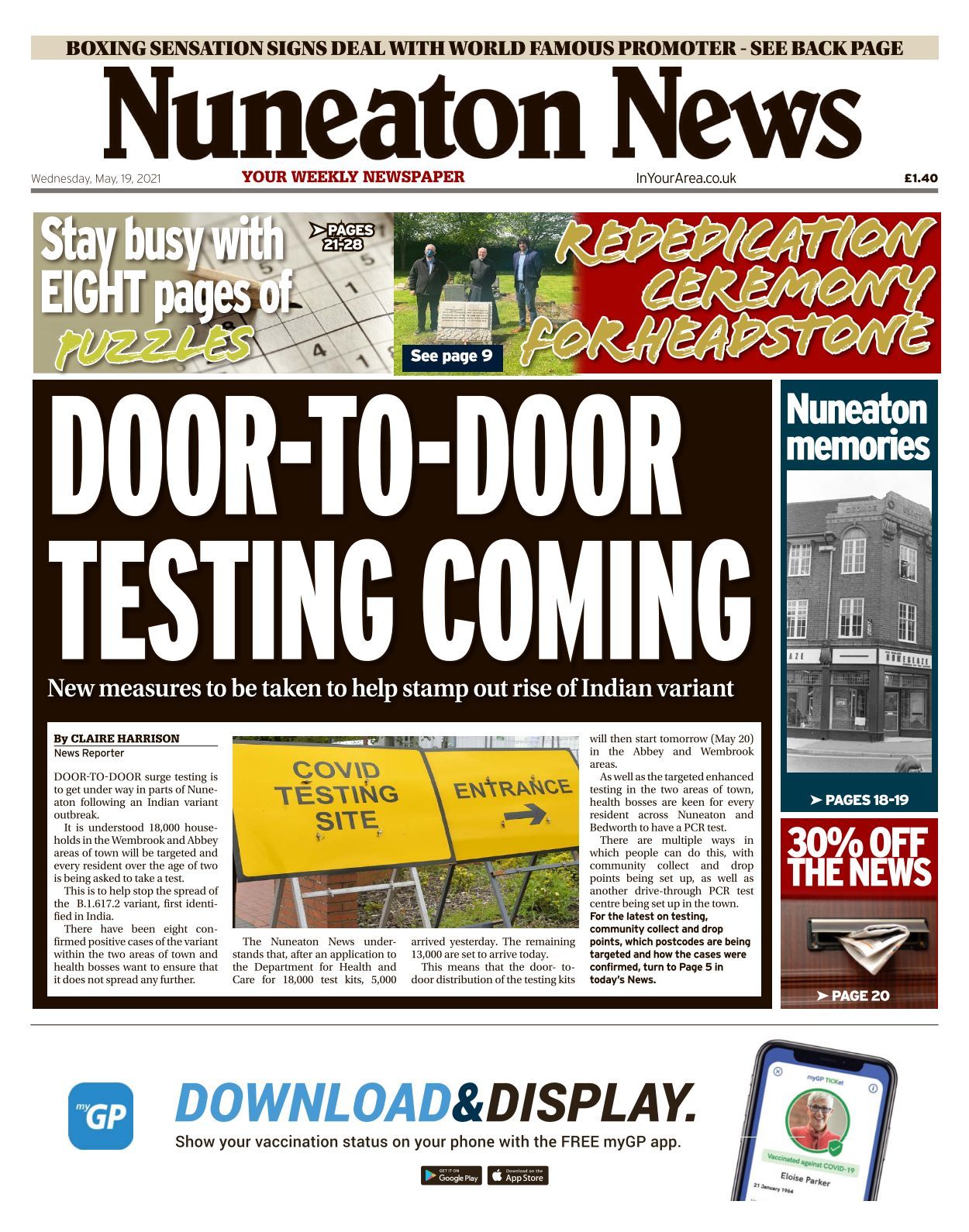 Nuneaton News - 2021-05-19