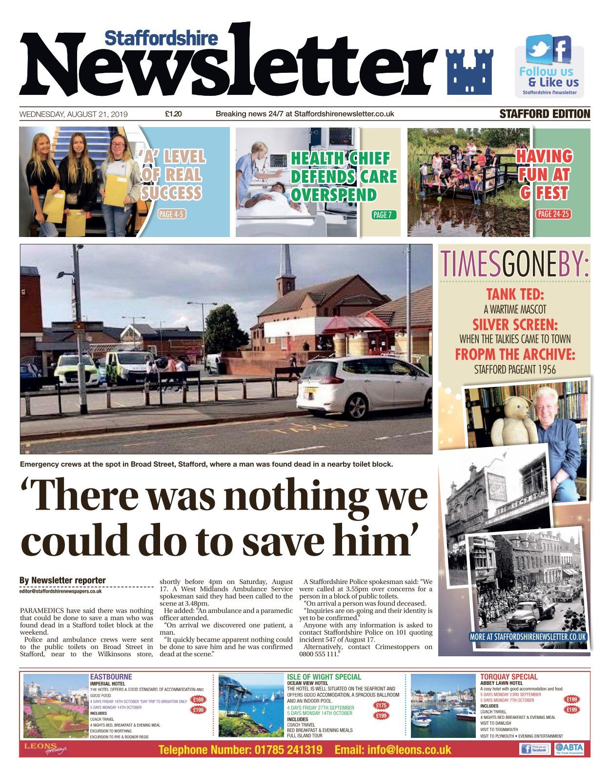 Staffordshire Newsletter - 2019-08-21