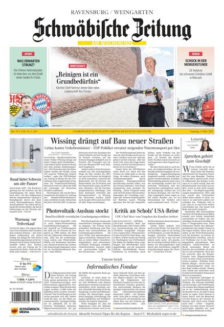 Schwäbische Zeitung (Ravensburg) - 2023-03-04