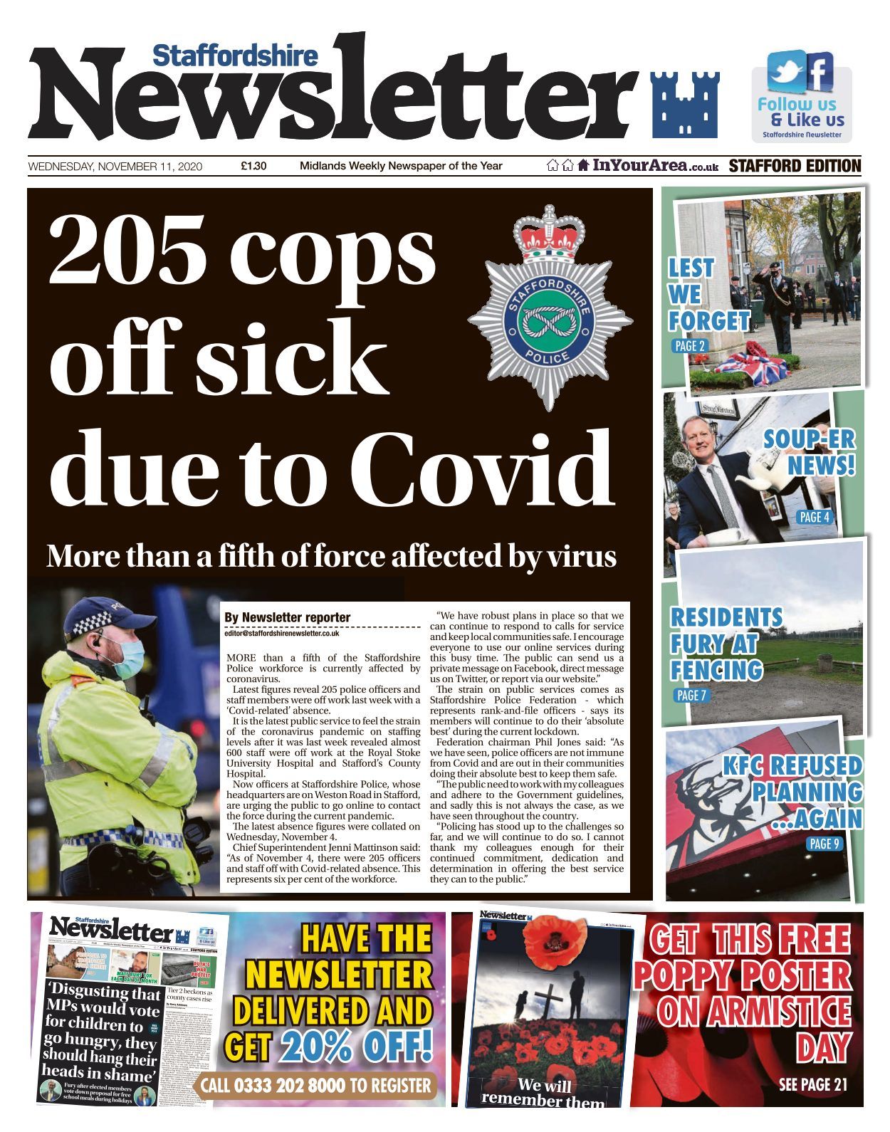 Staffordshire Newsletter - 2020-11-11