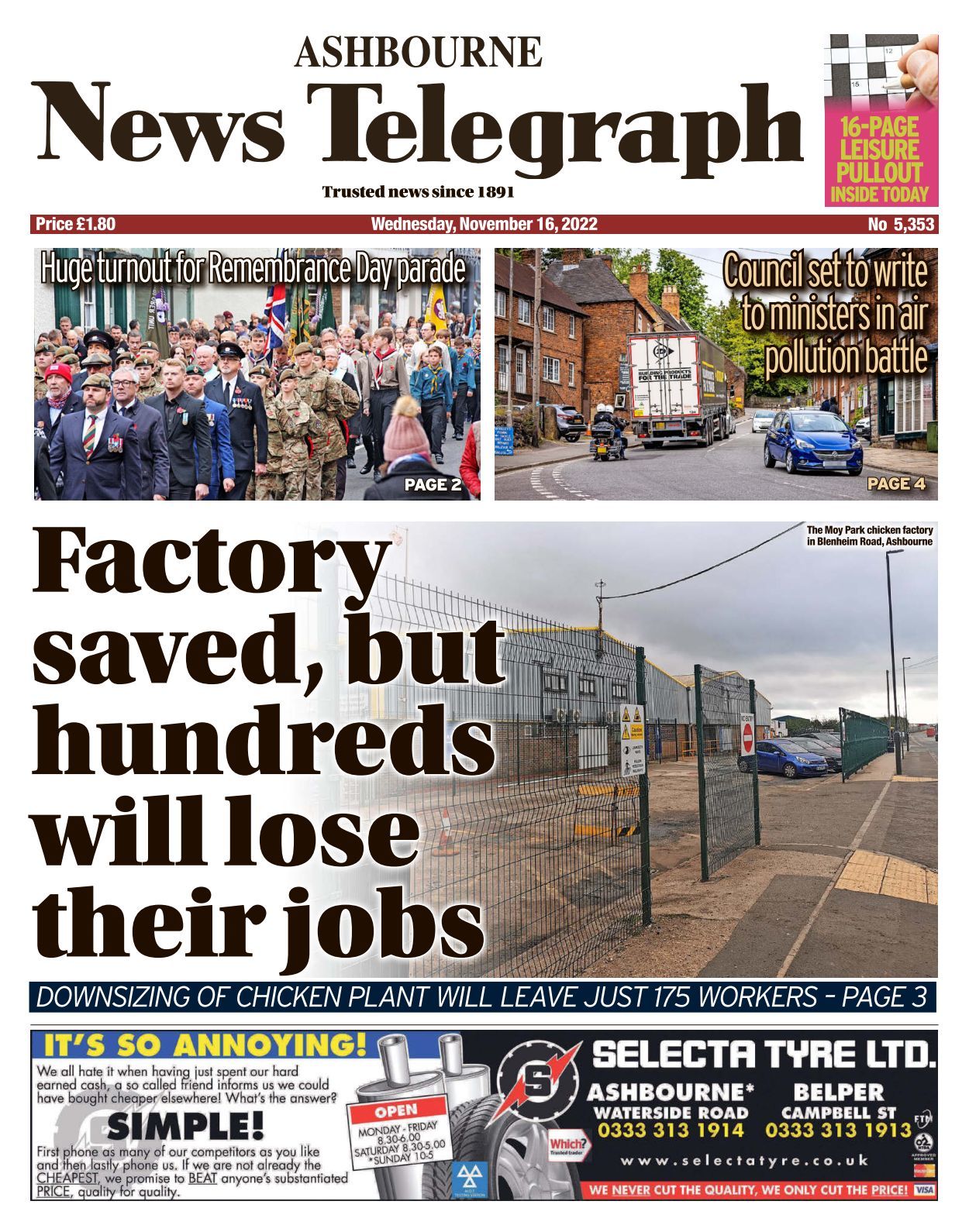 Ashbourne News Telegraph - 2022-11-16