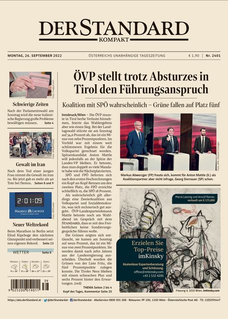 DER STANDARD Kompakt - 2022-09-26