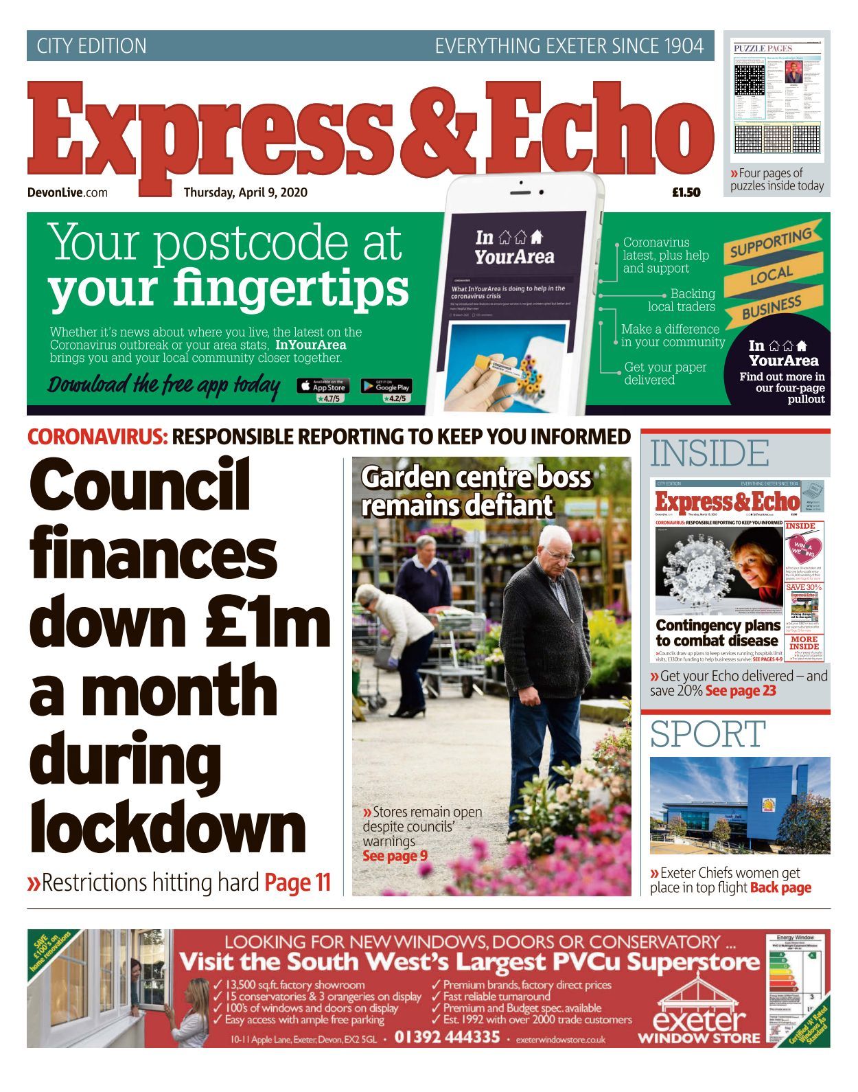Exeter Express And Echo - 2020-04-09