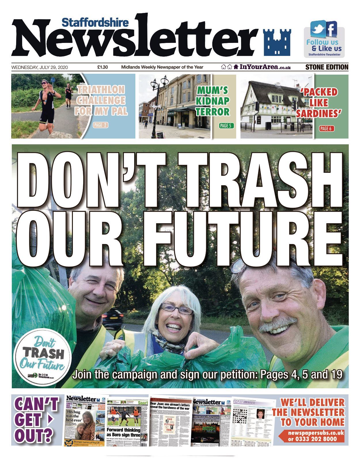Staffordshire Newsletter Stone - 2020-07-29