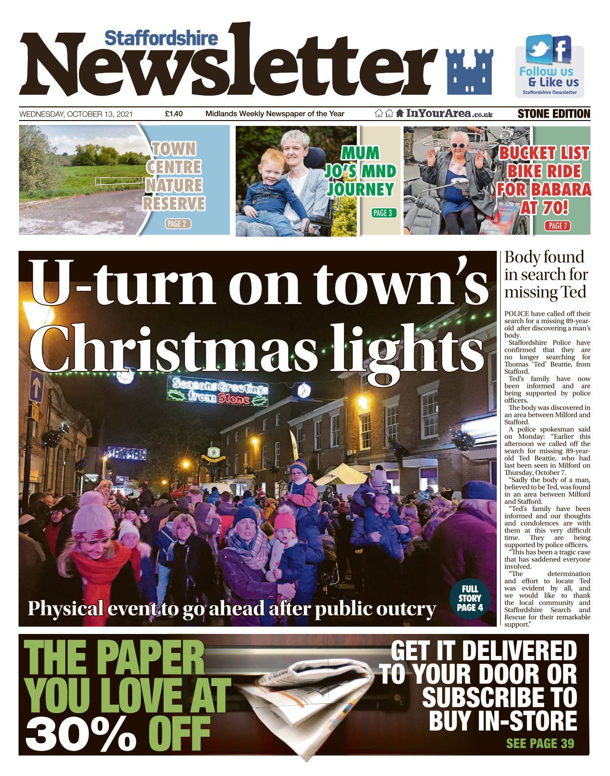 Staffordshire Newsletter Stone - 2021-10-13