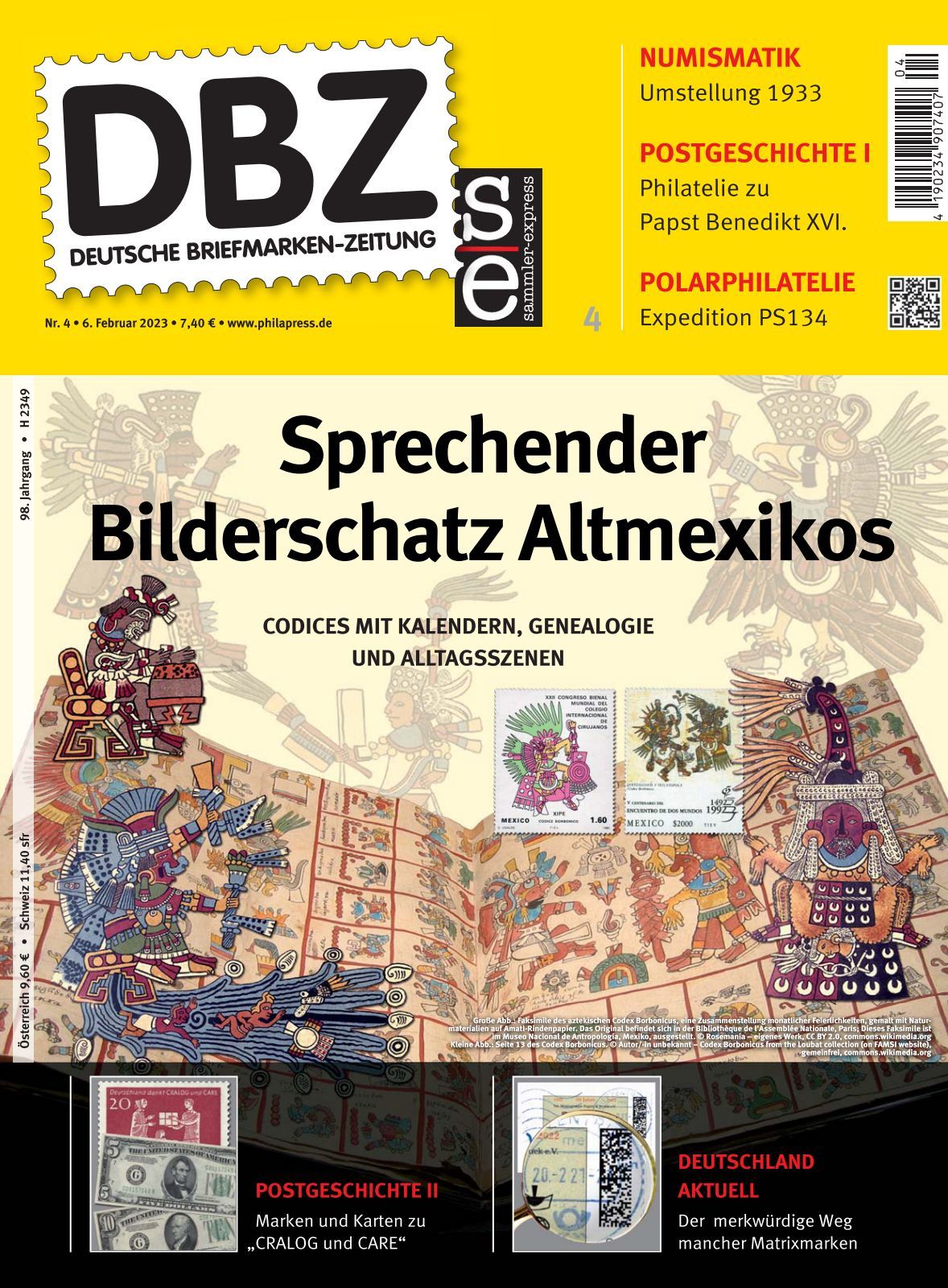 DBZ Deutsche Briefmarken Zeitung Ausgabe 04 2023