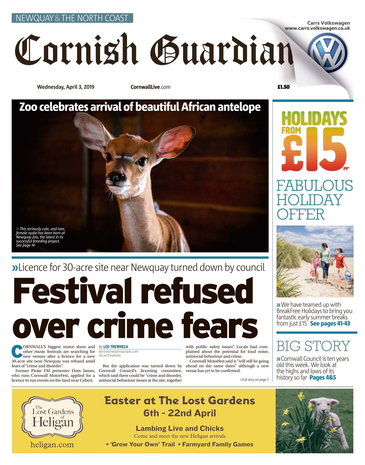 Cornish Guardian Newquay - 2019-04-03