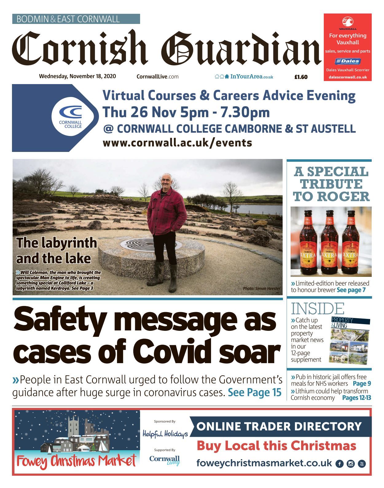 Cornish Guardian Bodmin - 2020-11-18