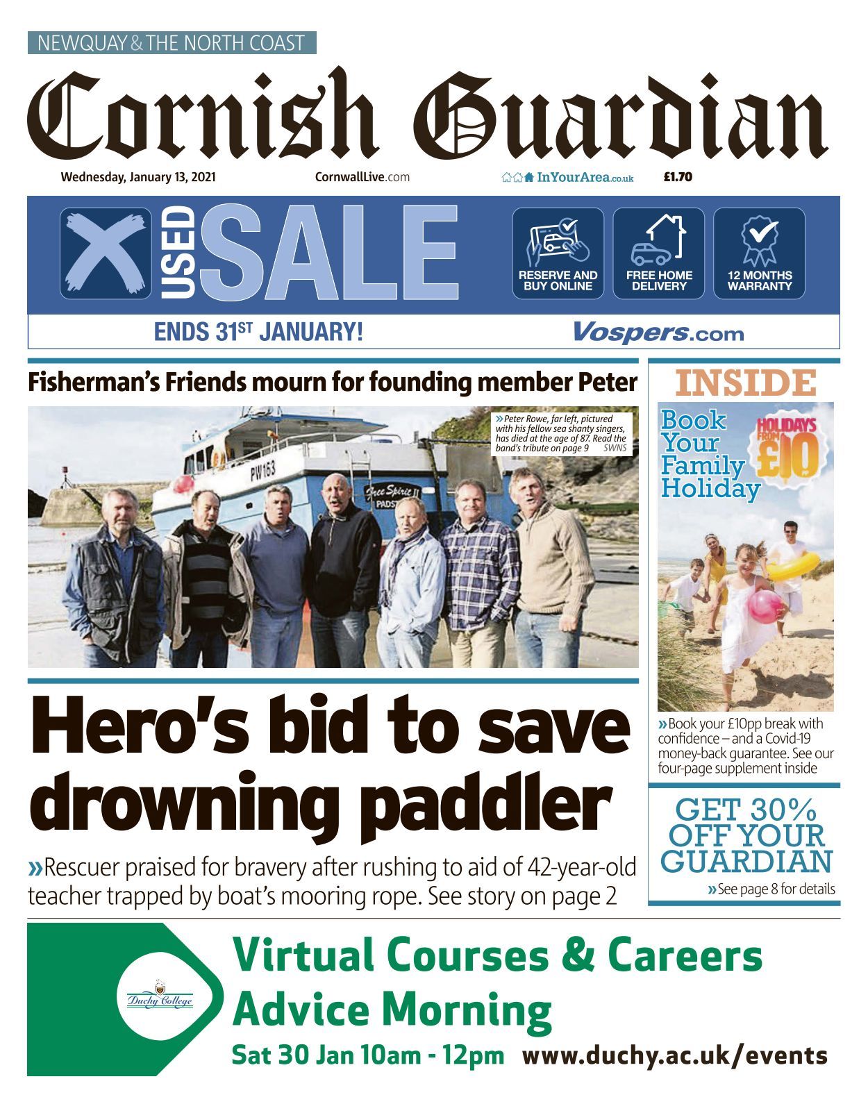 Cornish Guardian Newquay - 2021-01-13