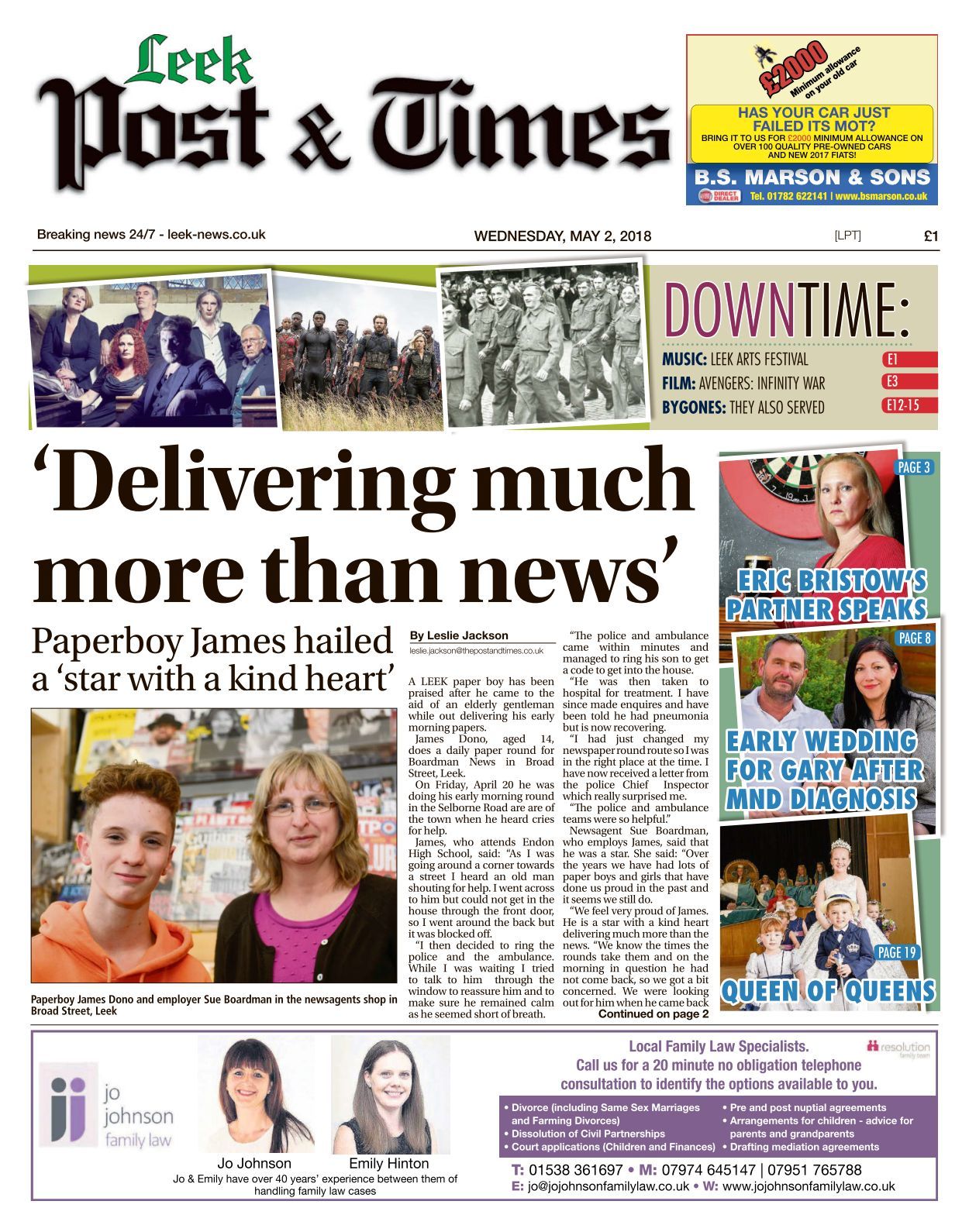 Leek Post And Times - 2018-05-02