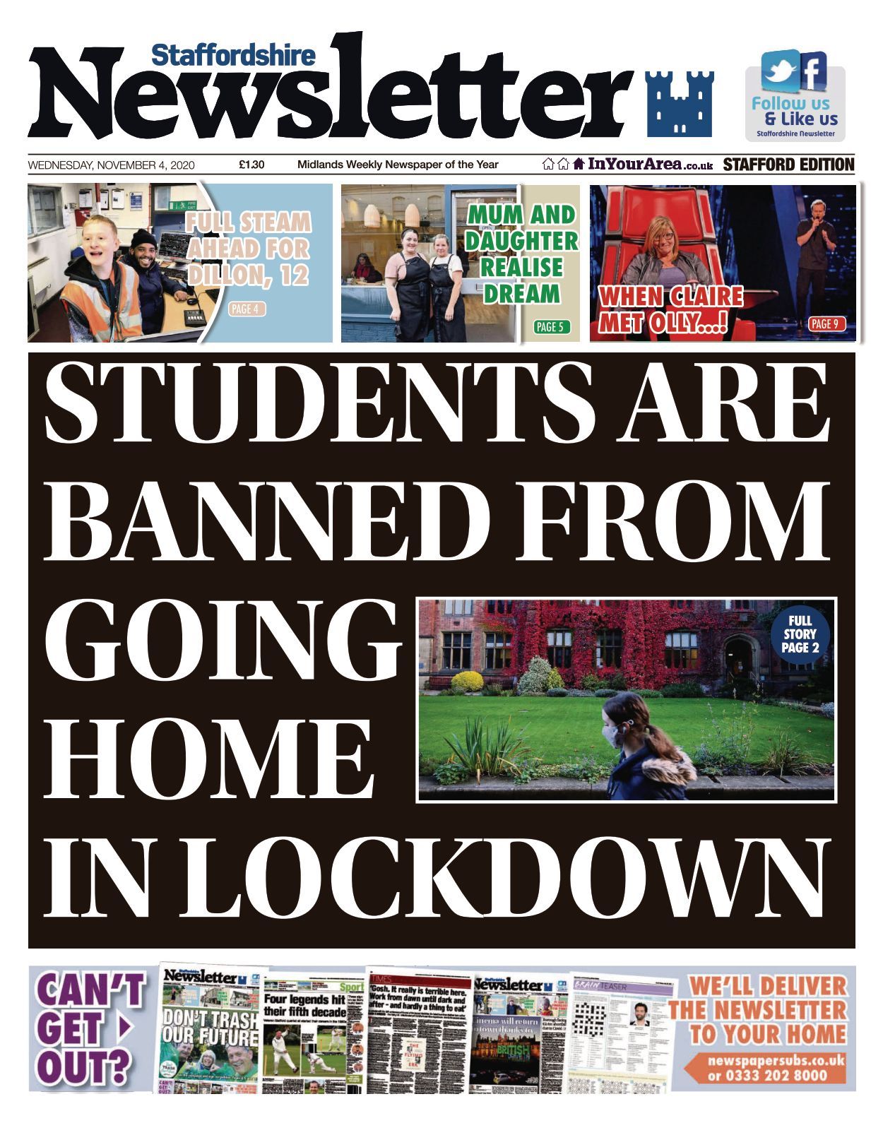Staffordshire Newsletter - 2020-11-04