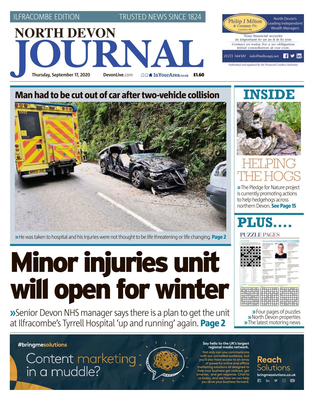 North Devon Journal Ilfracombe - 2020-09-17