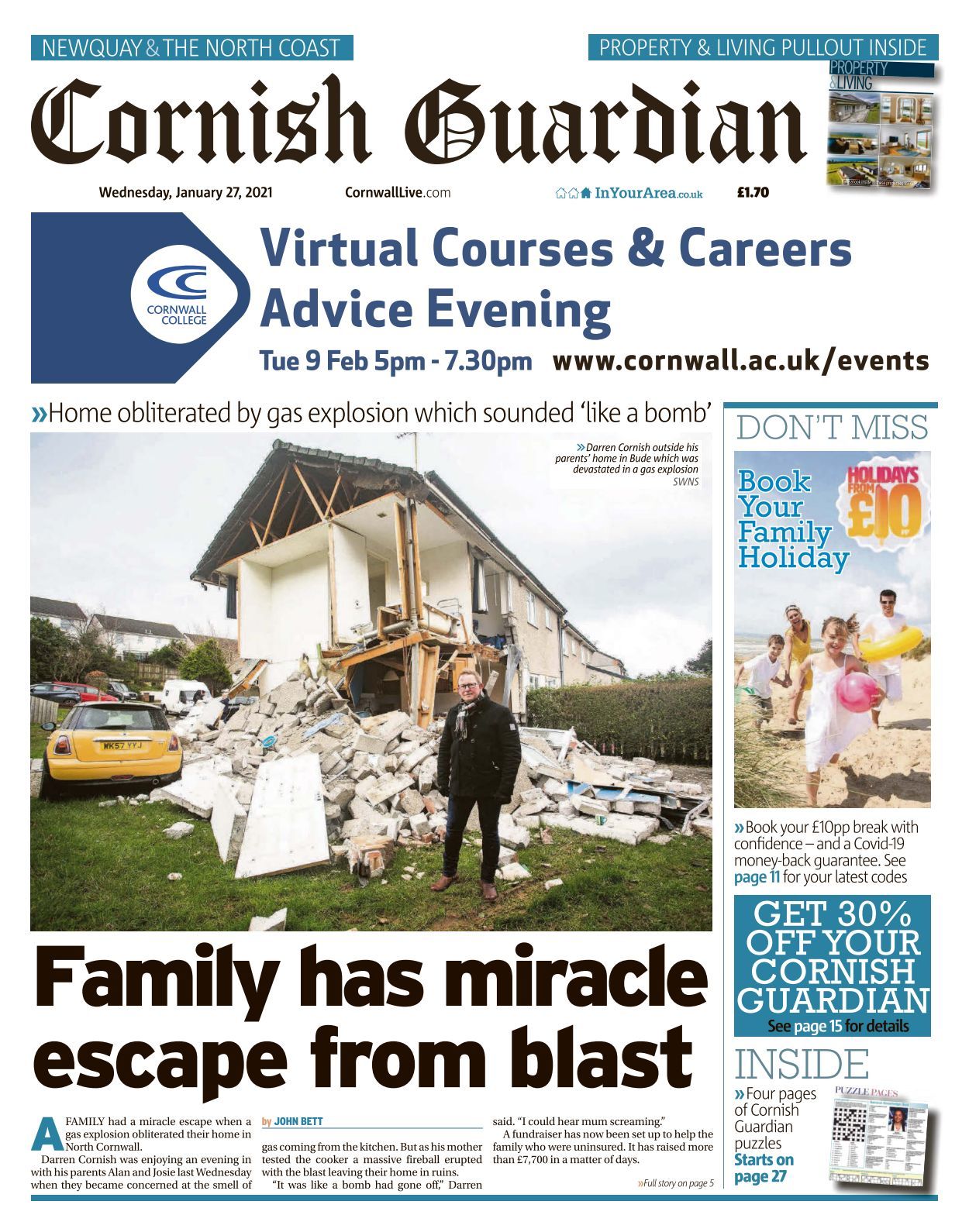 Cornish Guardian Newquay - 2021-01-27
