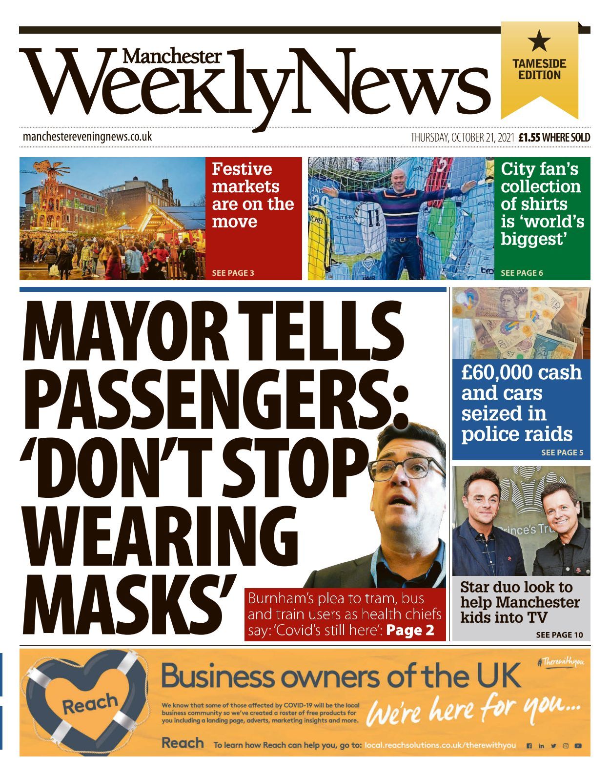 Manchester Weekly News Tameside & Oldham - 2021-10-21