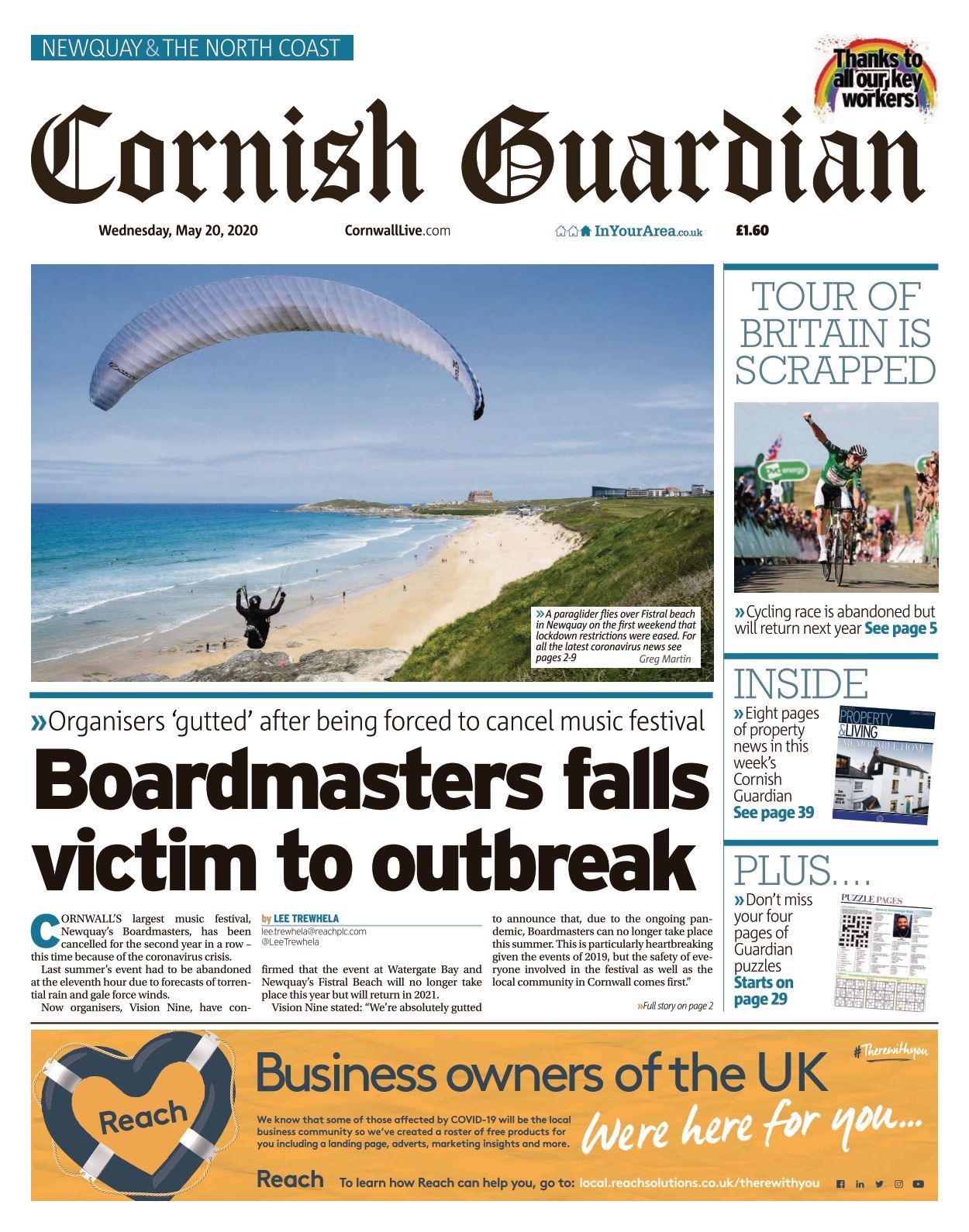 Cornish Guardian Newquay - 2020-05-20