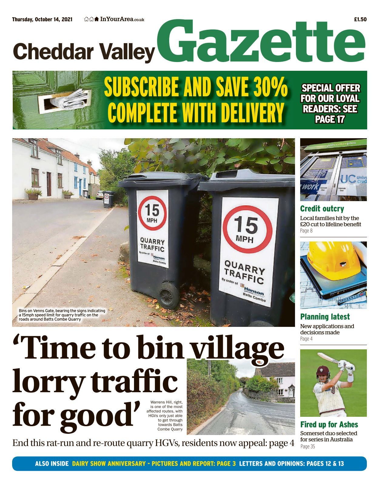 Cheddar Valley Gazette - 2021-10-14