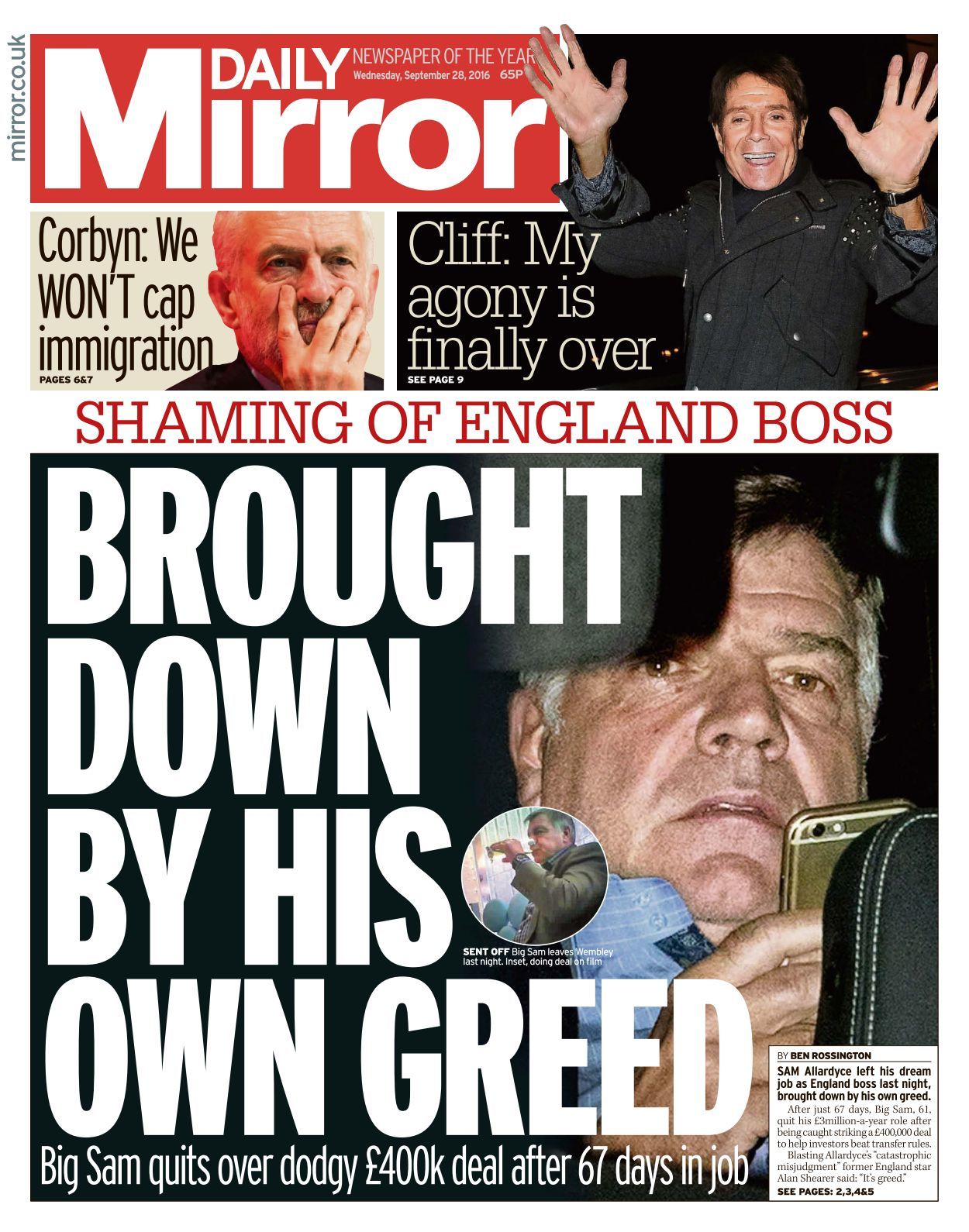 Daily Mirror - 2016-09-28